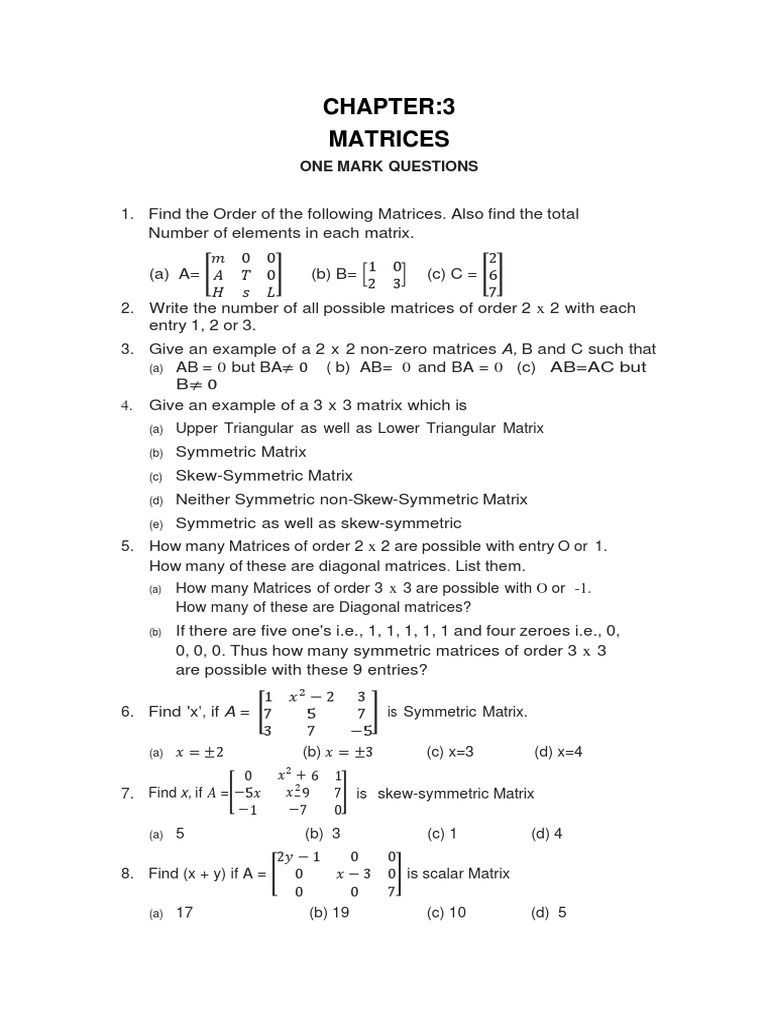 Matrices PDF | PDF