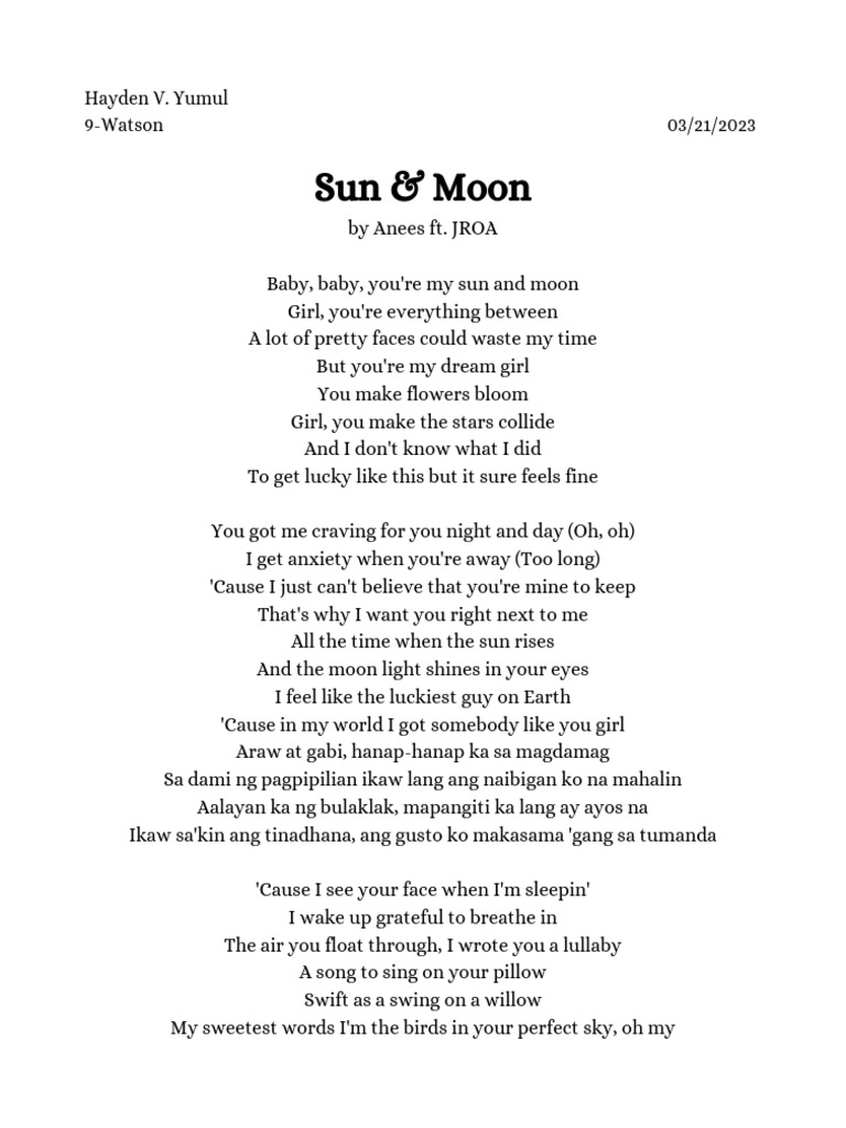 Sun & Moon PDF | PDF