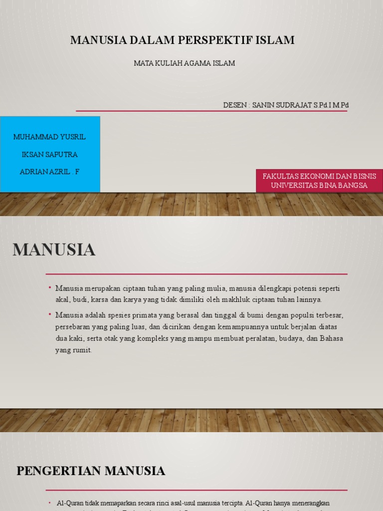 Manusia Dalam Perspektif Islam | PDF