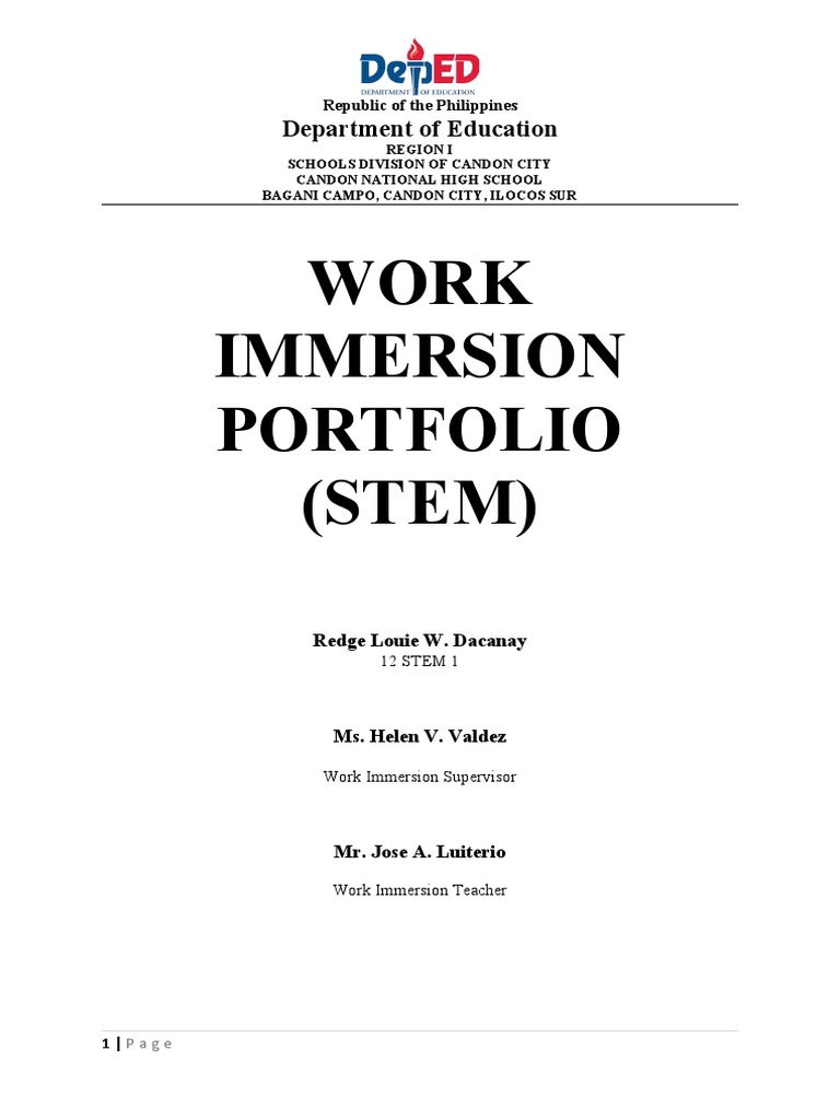 Portfolio Immersion | PDF