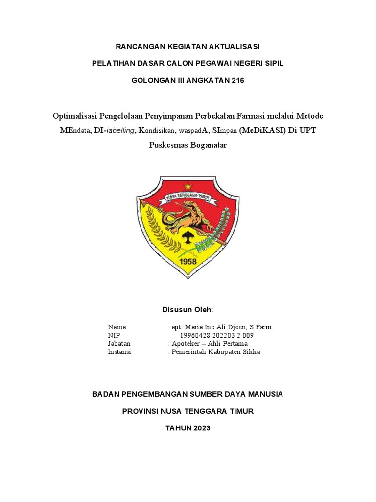 Rancangan Aktualisasi Ria | PDF