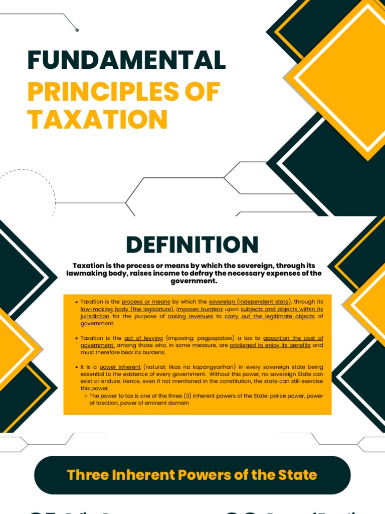Fundamental Principles of Taxation | PDF