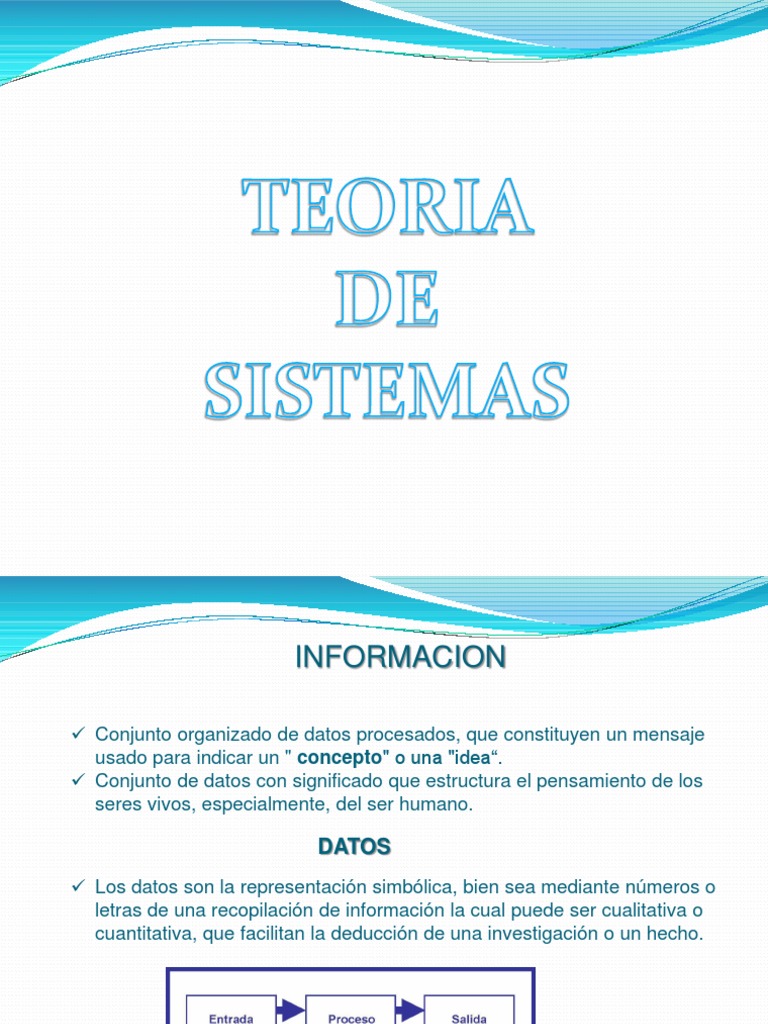 Teoria de Sistemas PDF | PDF