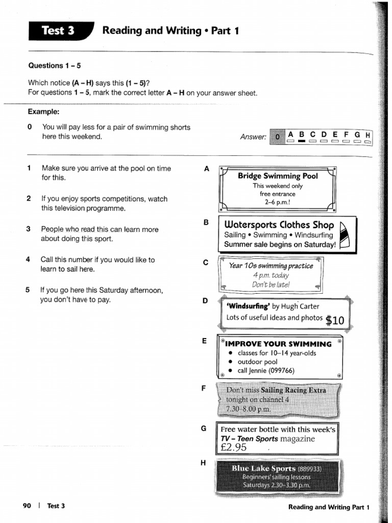 KET - Test 3 PDF | PDF