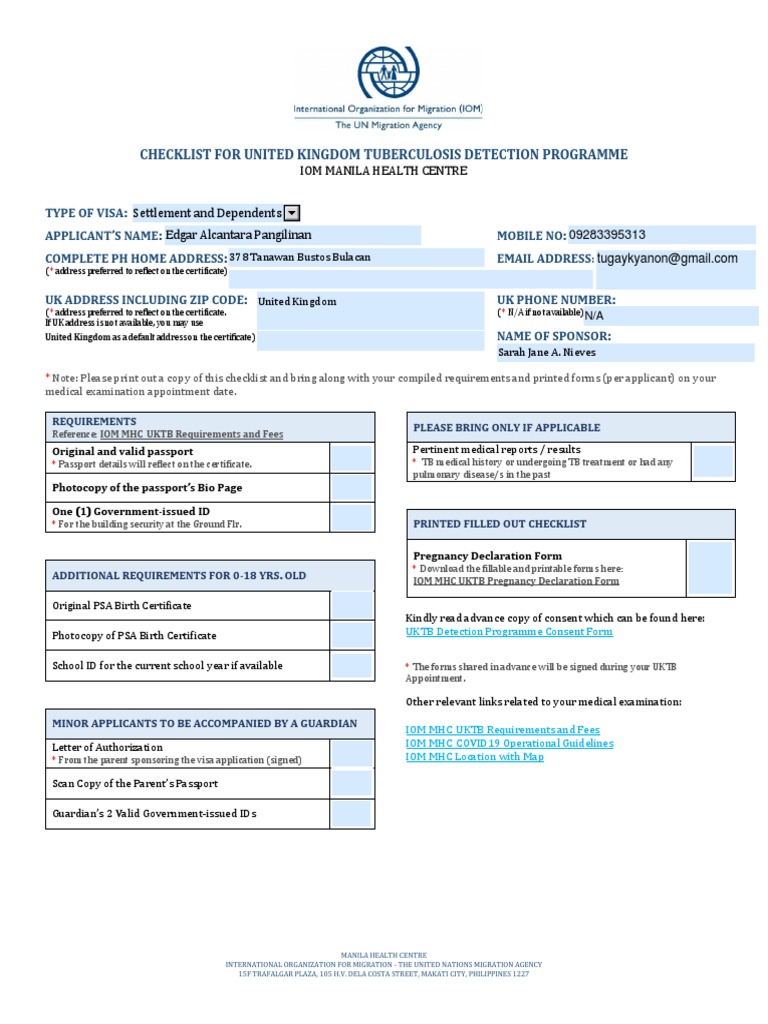 UKTB checklist | PDF