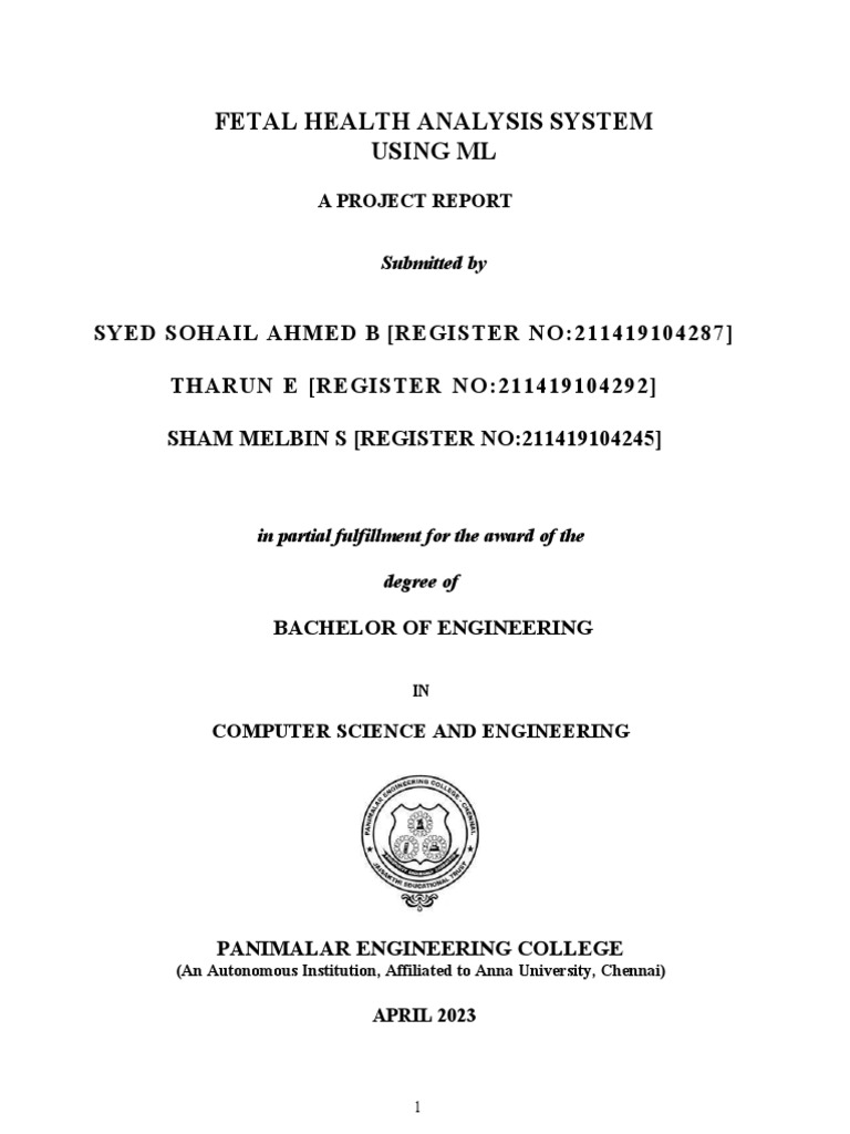 Fetal Health Classification PDF | PDF