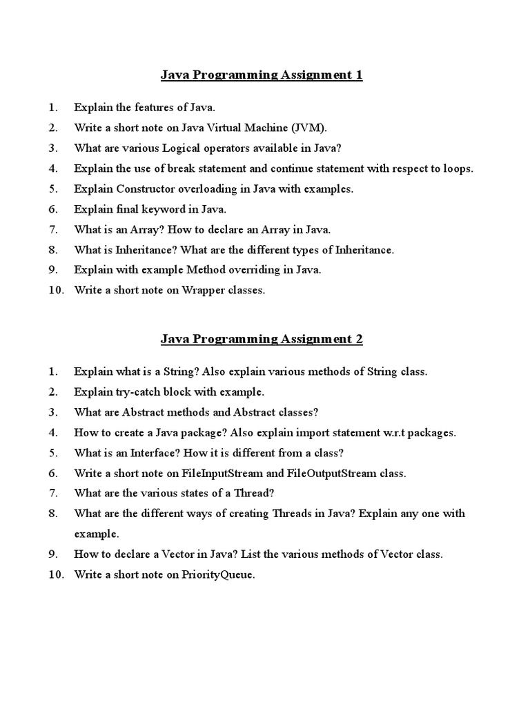 Java Assignment | PDF