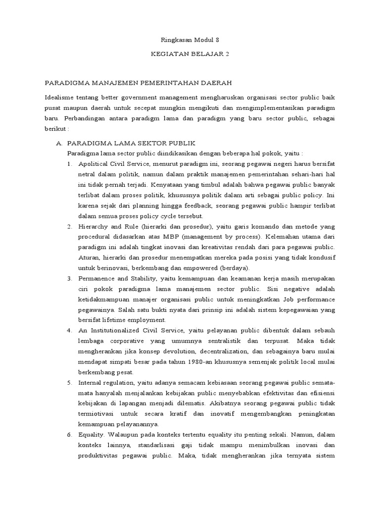 Ringkasan Modul 8 | PDF