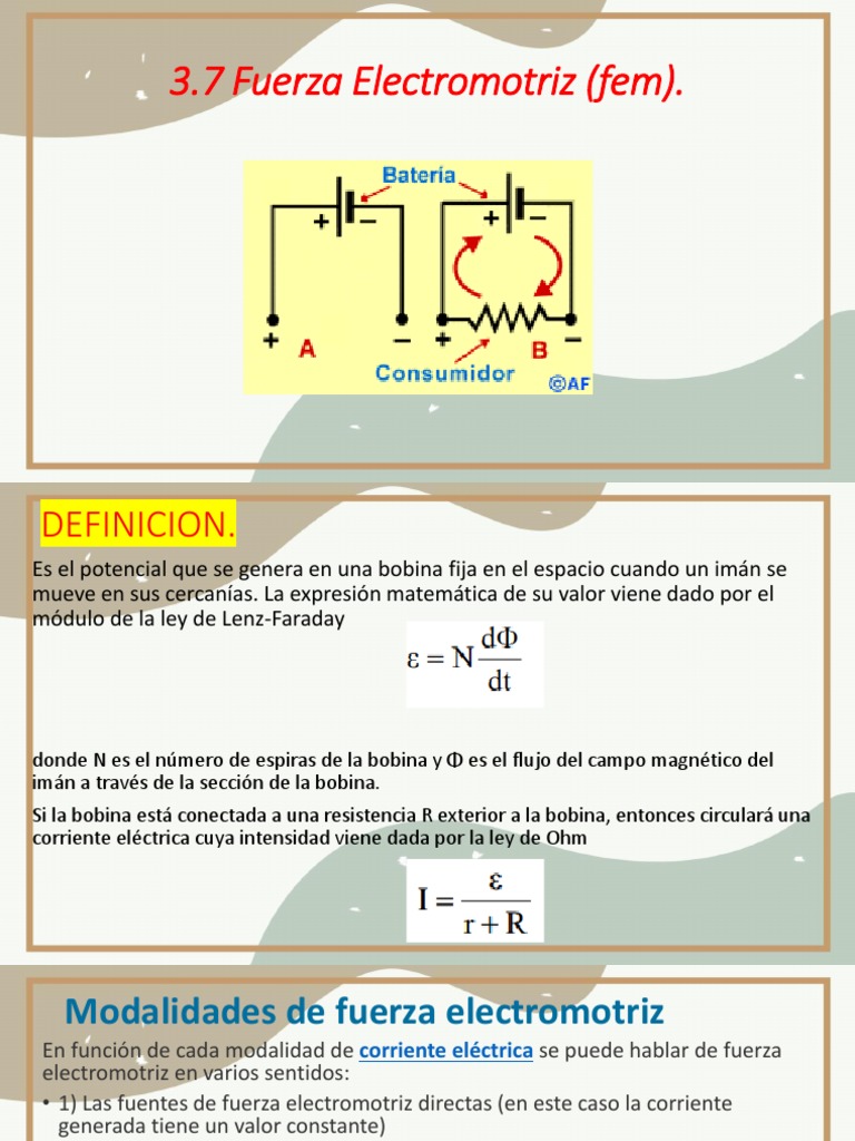 Fuerza Electromotriz Pdf Pdf