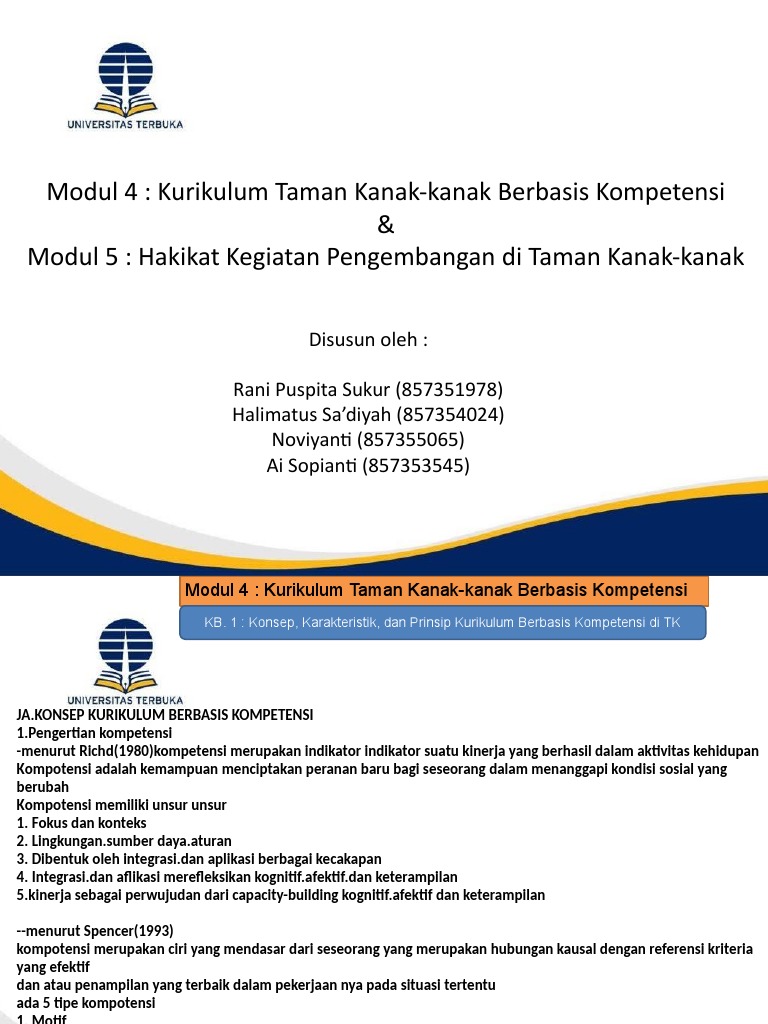 Modul 4-5 Kurikulum UT (JADI) - 080658 | PDF
