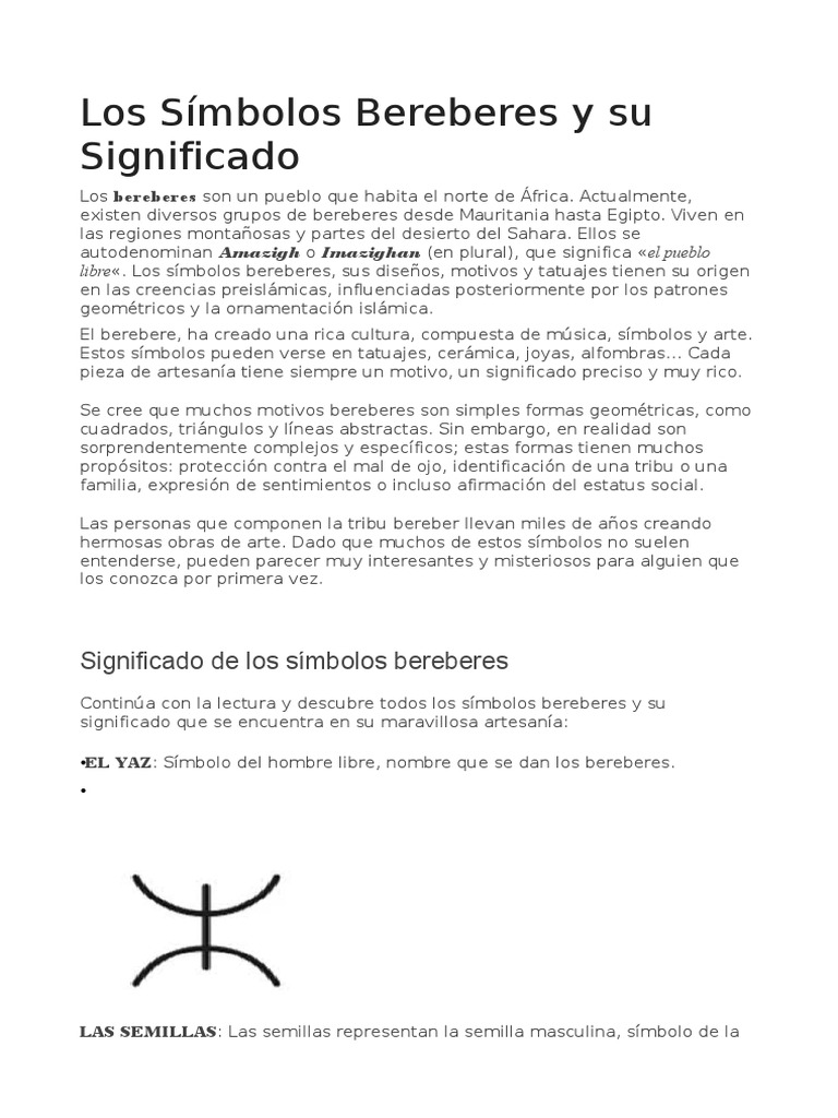 Simbolos Bereberg | PDF
