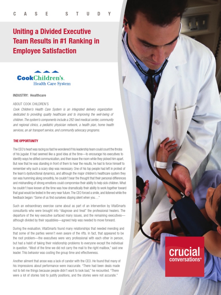 Cook Childrens Health Care System Case Study PDF | PDF
