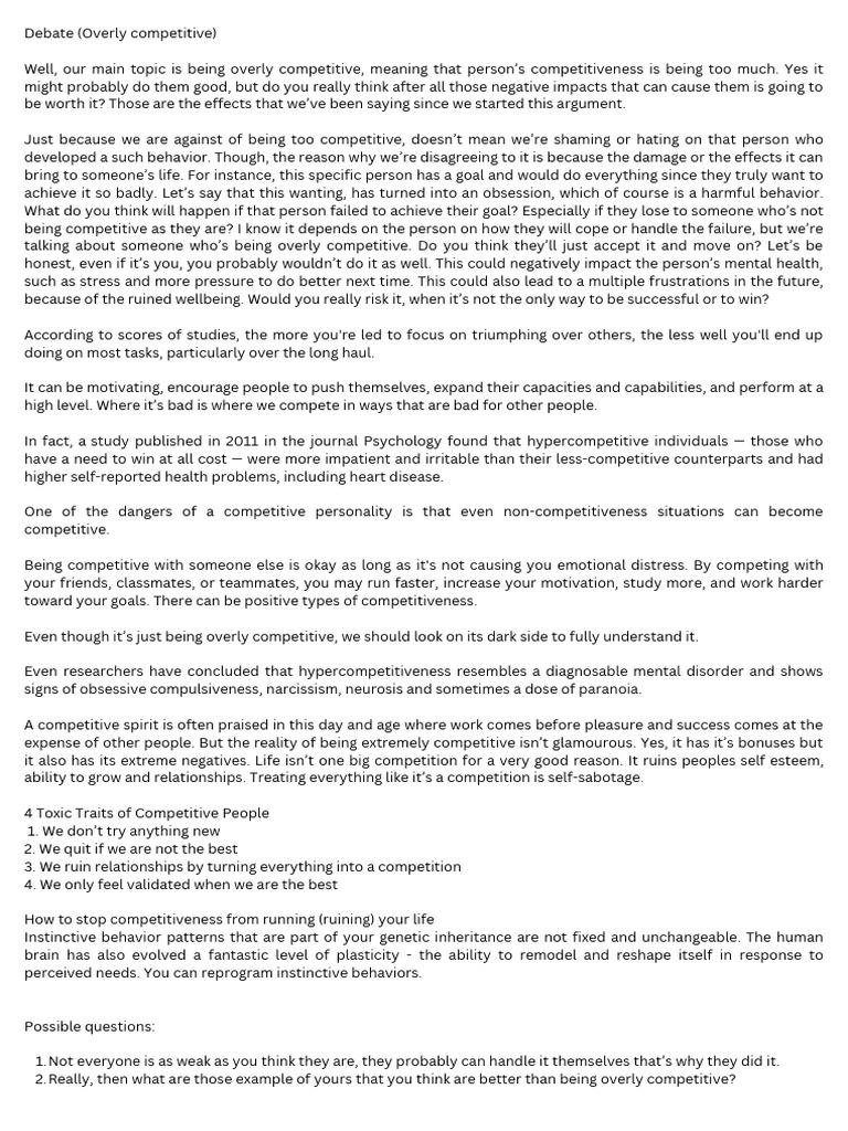 Debate Script PDF | PDF