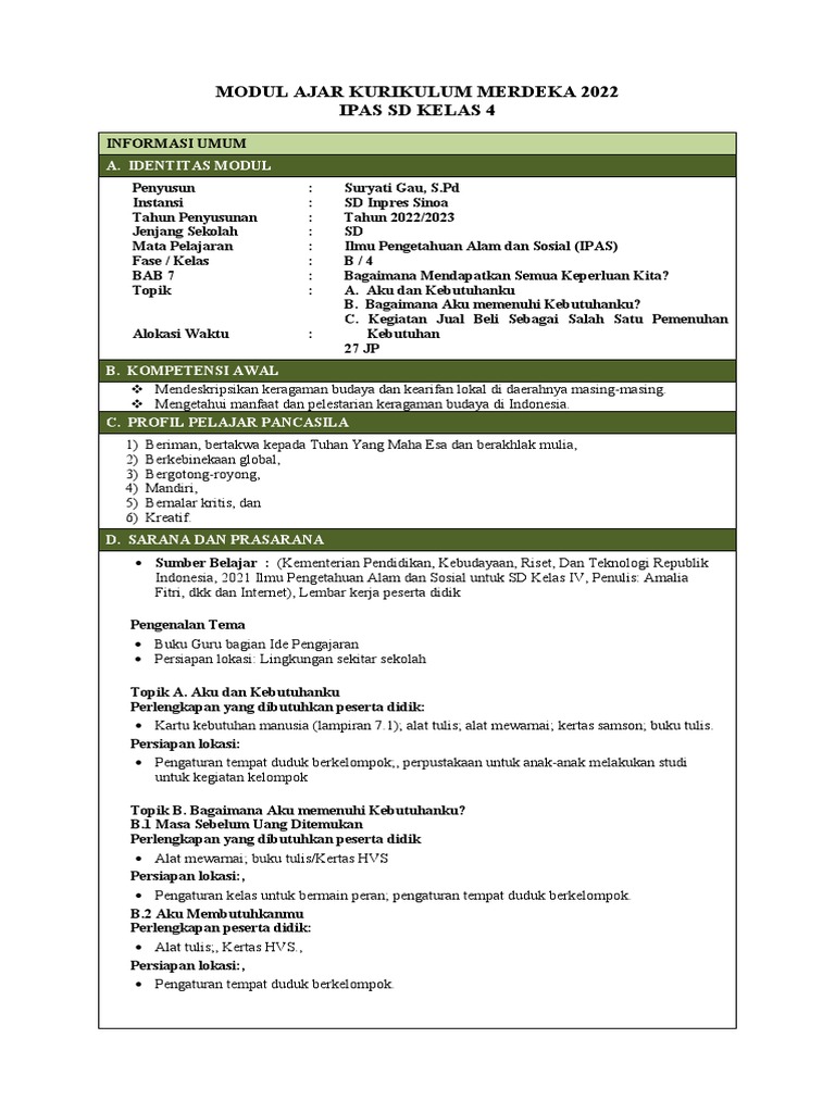 Ma Ipas K4 Bab 7 | PDF