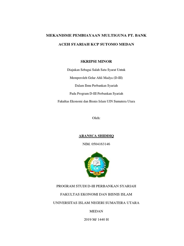 Mekanisme Pembiayaan Multiguna BPD Aceh | PDF