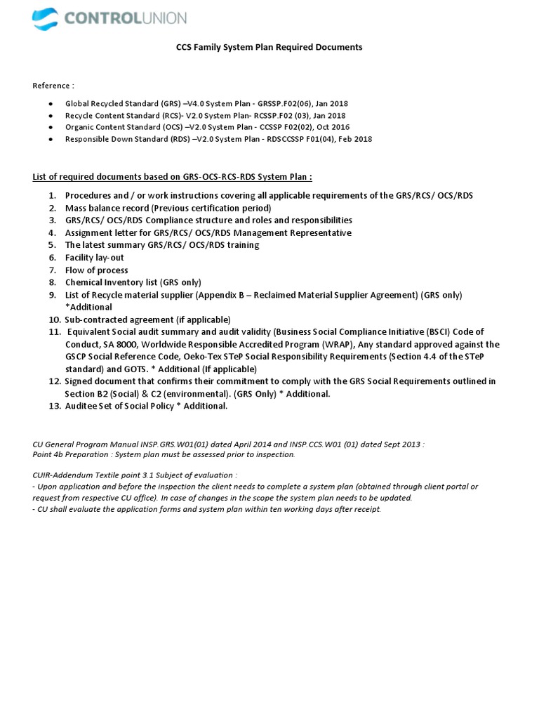 System Plan Attachments GRS-RCS-OCS and RDS | PDF