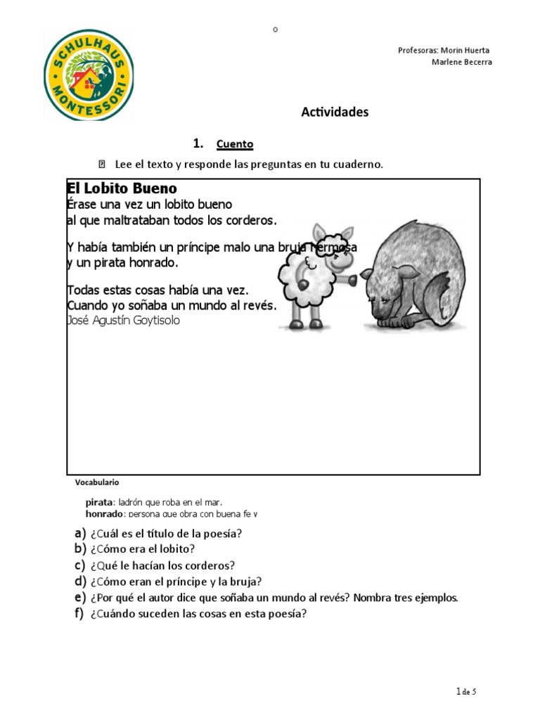 Fichas Comprensión Lectora 4 Básico Pdf