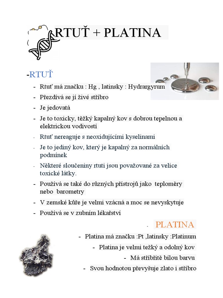 Chemie Rtut + Platina - Odt | PDF