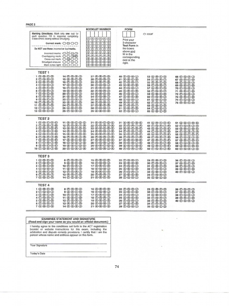 5 Answer Sheet PDF | PDF