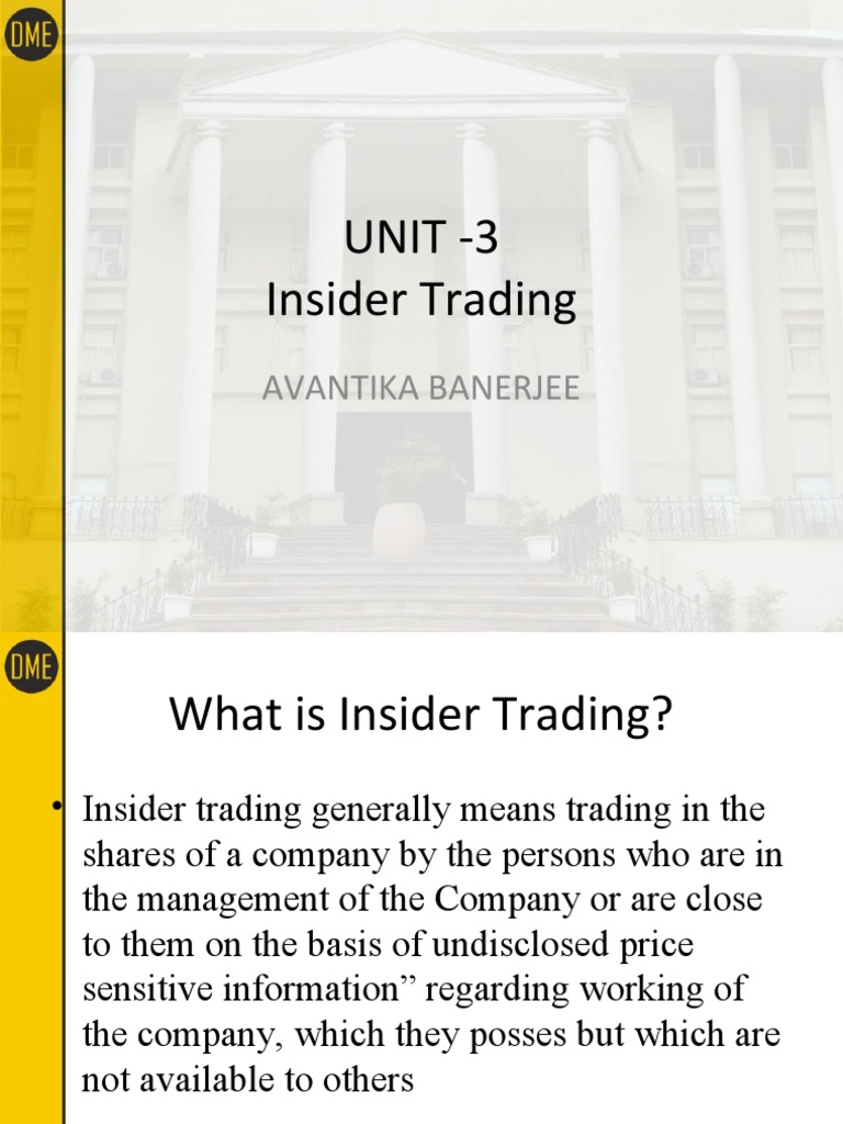 Insider Trading | PDF