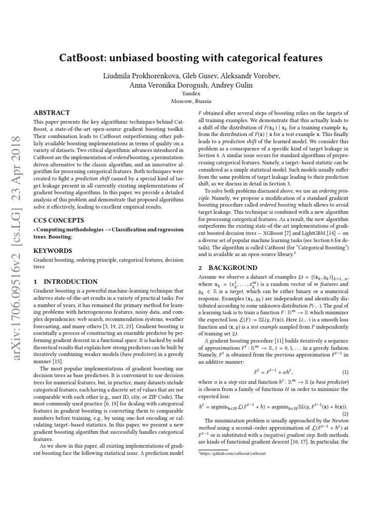 Catboost | PDF