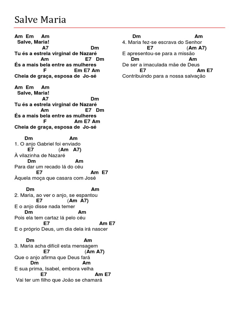 Cifra - Salve Maria PDF | PDF