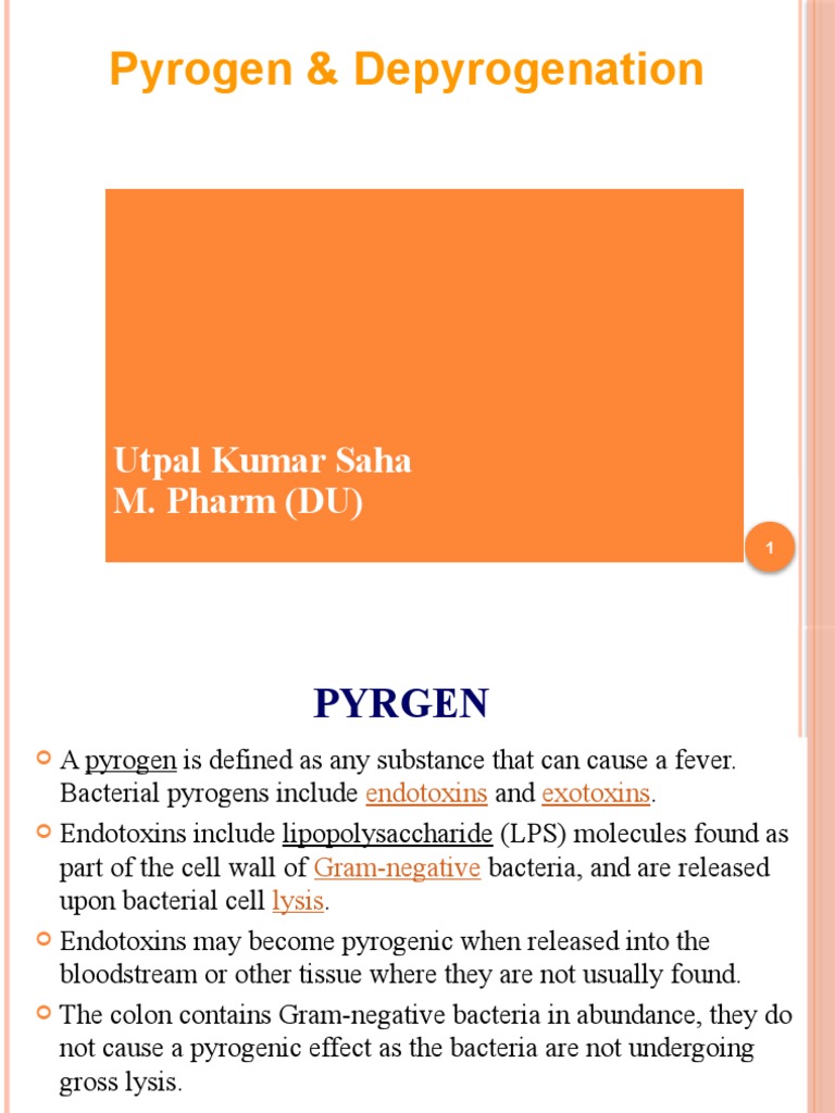 3.pyrogen & Depyrogenation | PDF | Chemistry | Physical Sciences