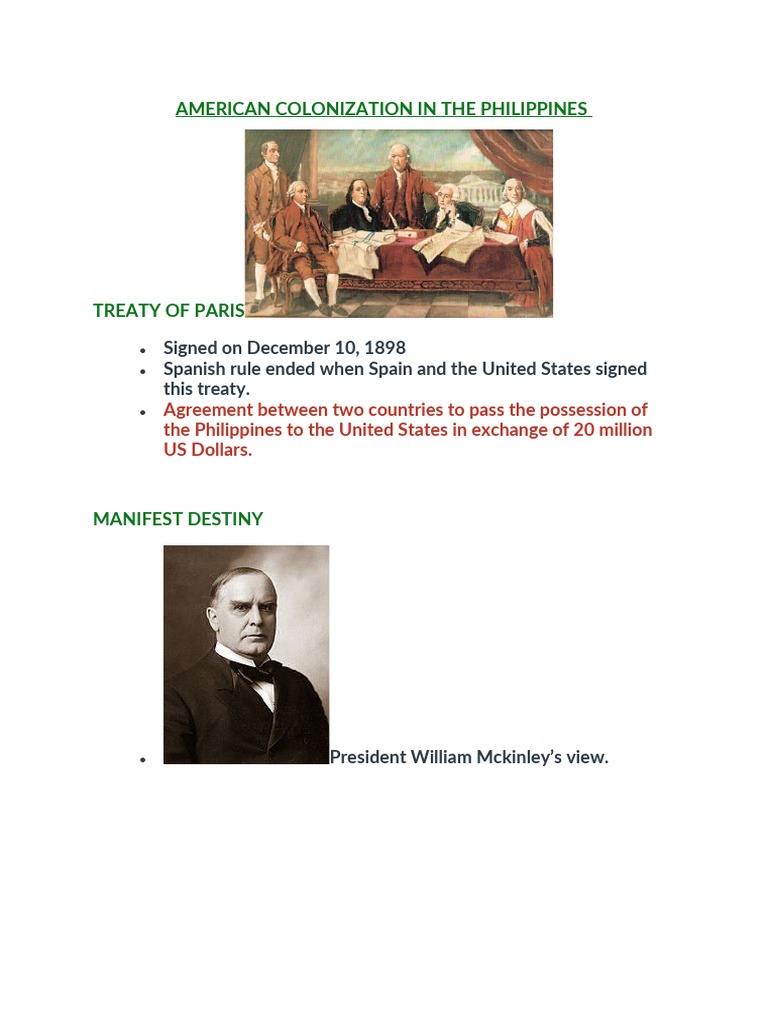 American Colonization in The Philippines | PDF | Philippines ...