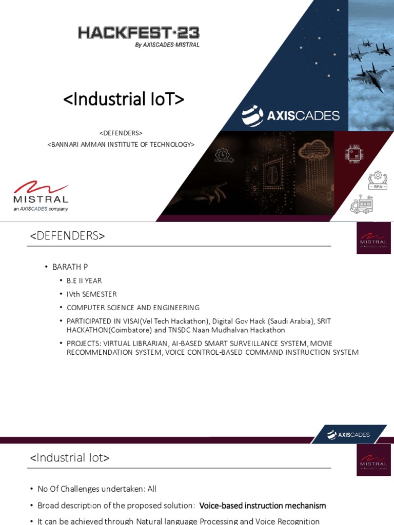 HackFest 23 Concept Submission Template | PDF | Computer Vision ...