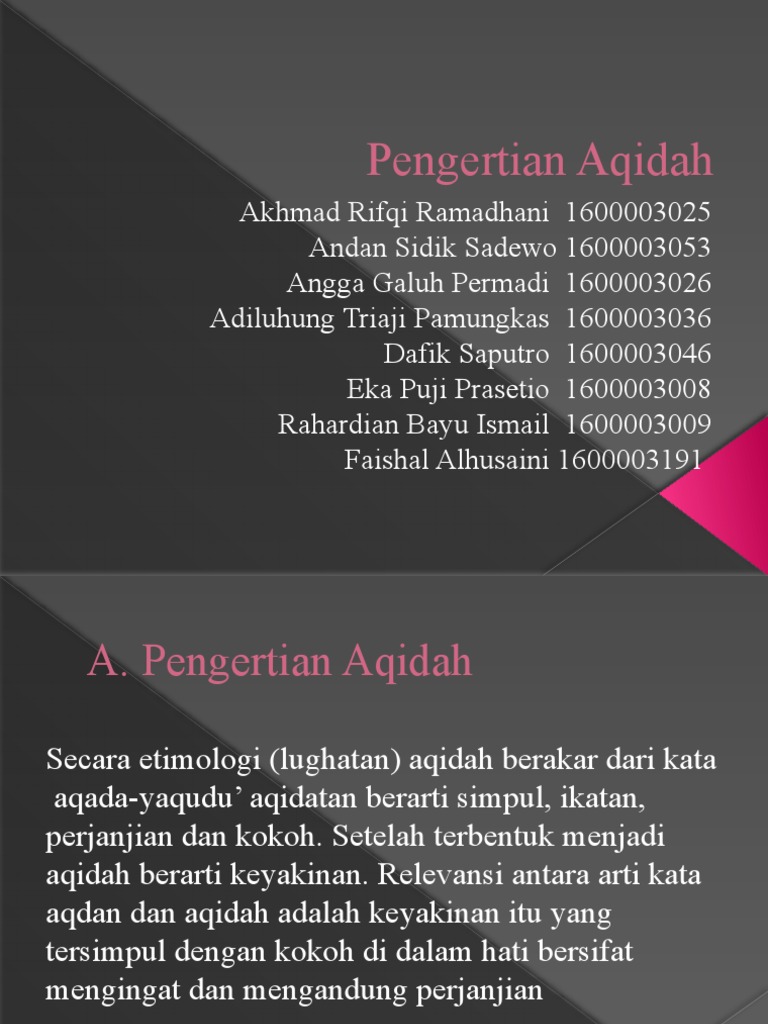Pengertian Aqidah | PDF