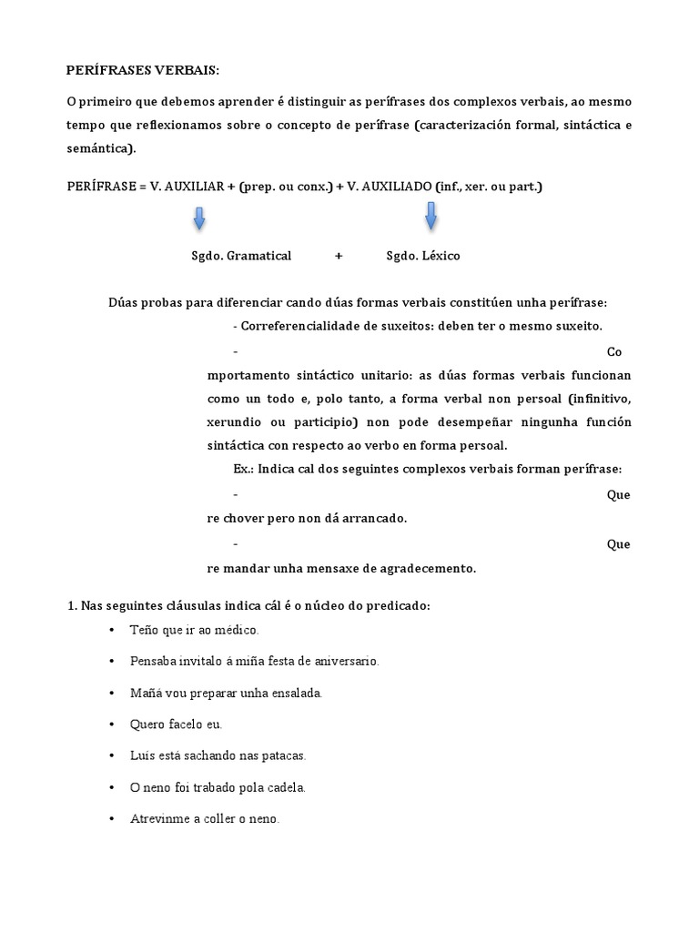 Tema X. Perífrases | PDF
