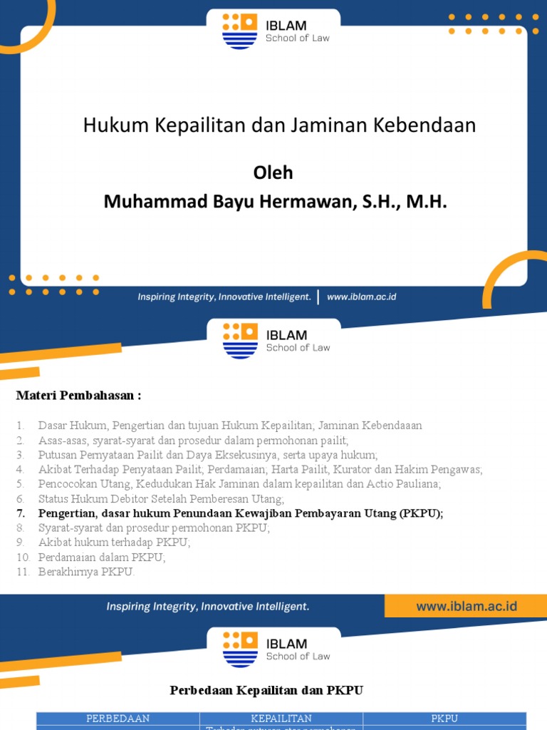 Materi H. Kepailitan Iblam 9 | PDF