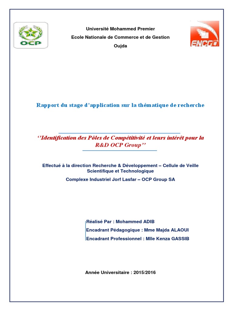 Rapport ADIB OCP S8 PDF | PDF