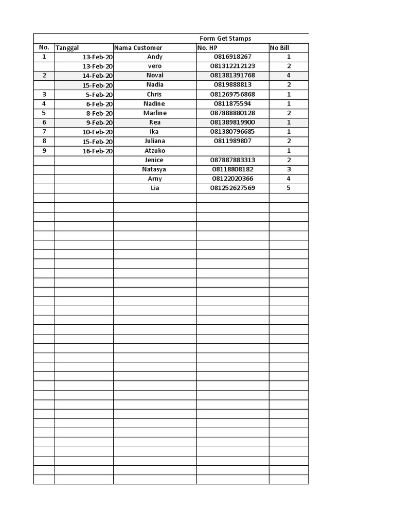 Form Get & Redeem Stamps | PDF