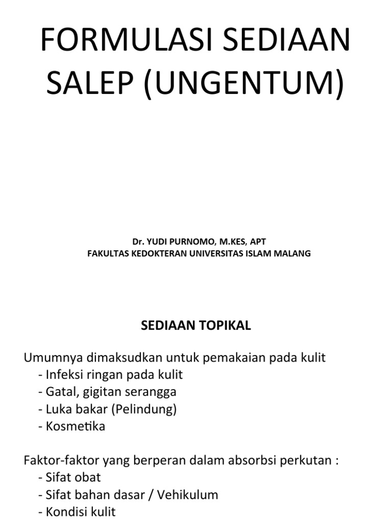P4 dan P5_Formulasi Sediaan SALEP new | PDF