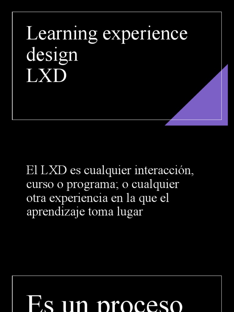 Learning Experience Design LXD | PDF