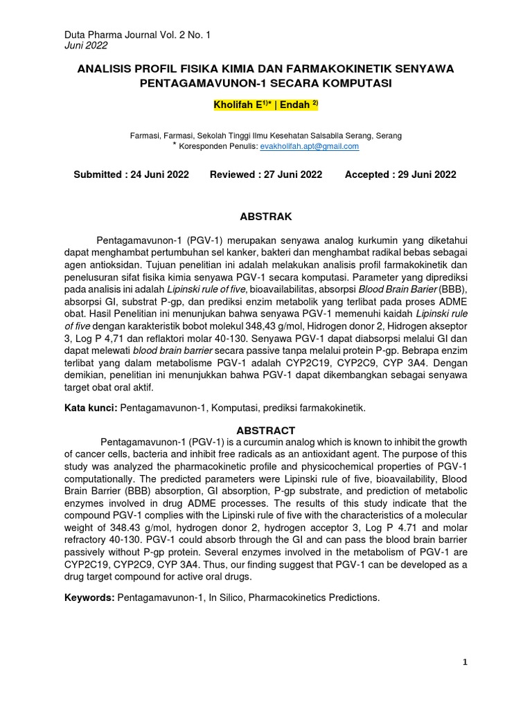 ANALISIS PGV-1 | PDF