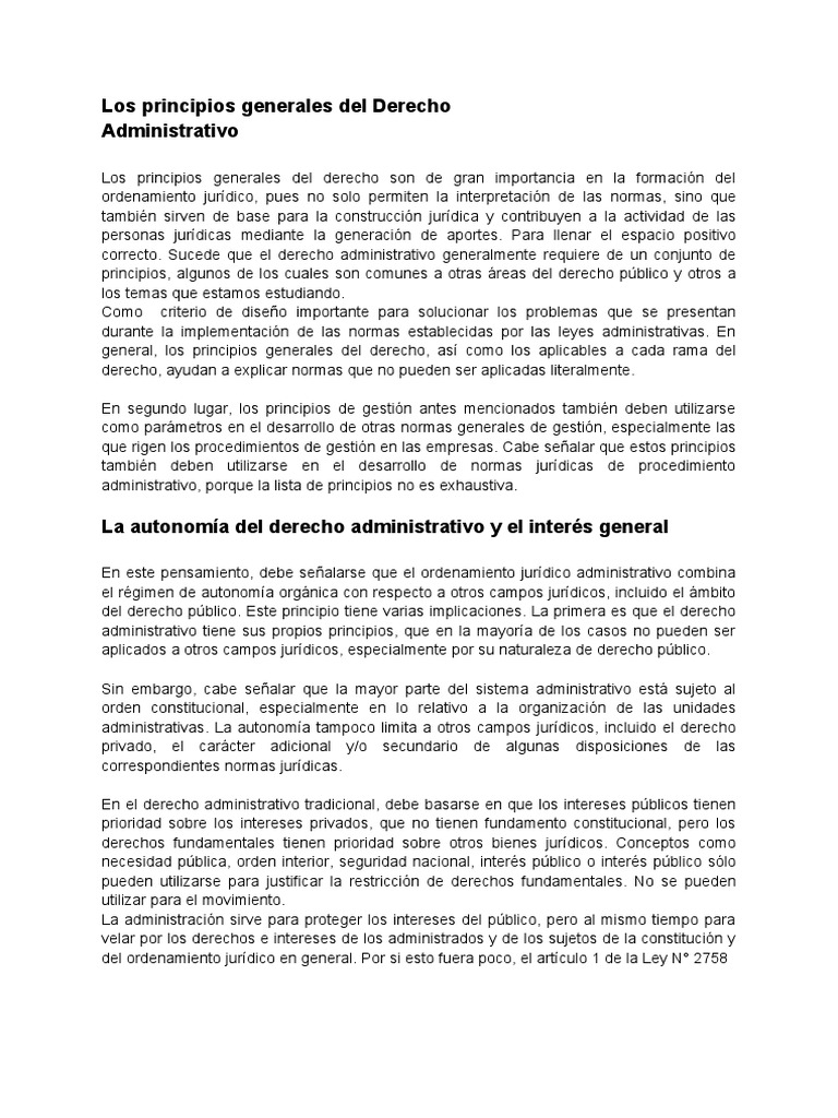 Analisis De Los Principios Generales Del Derecho Pdf