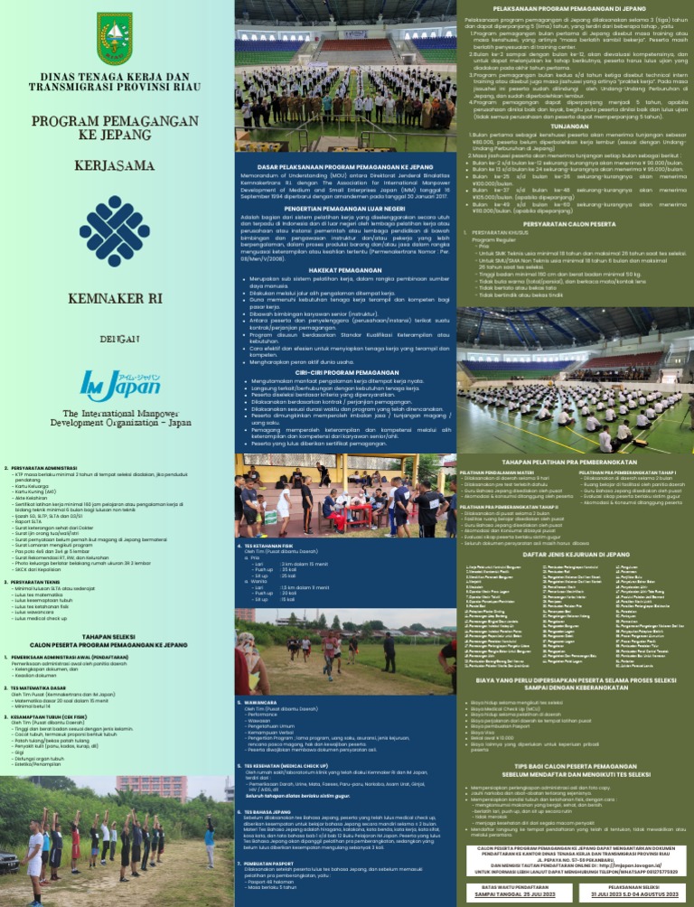 TAHAPAN PELAKSANAAN PROGRAM PEMAGANGAN DI JEPANG | PDF