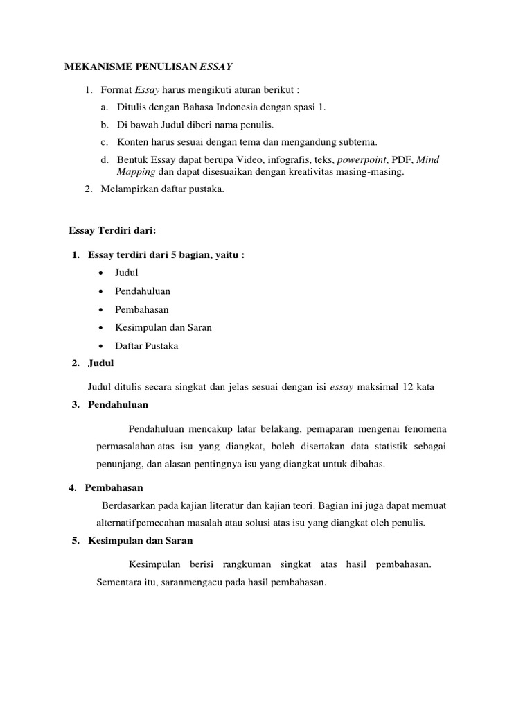 Panduan Menulis Essay yang Efektif | PDF