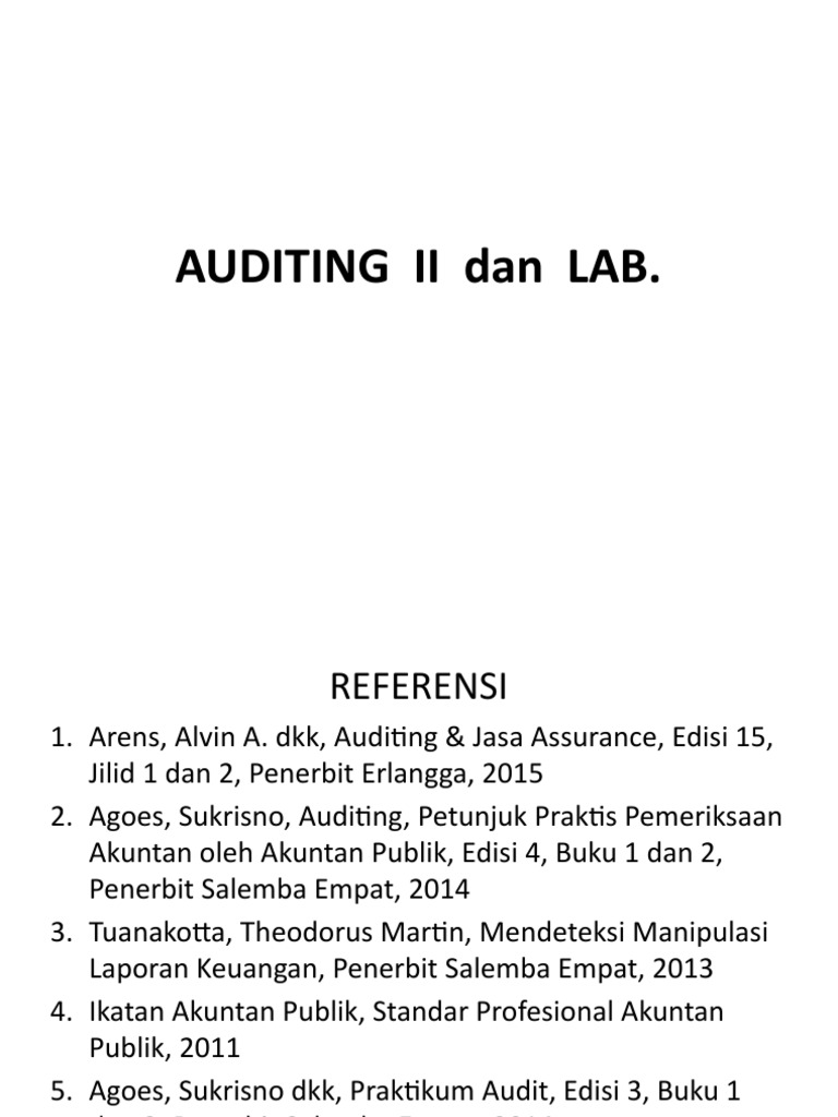 Audit 2 - Kuliah 1 | PDF