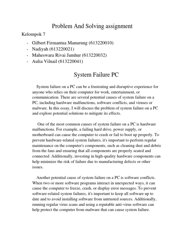 Problem Solving Assignment PDF | PDF