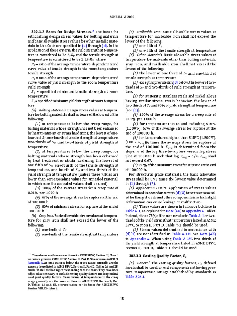 Casting Quality Factor Ec 302.3.3 ASME B31.3 2020.pdf | PDF
