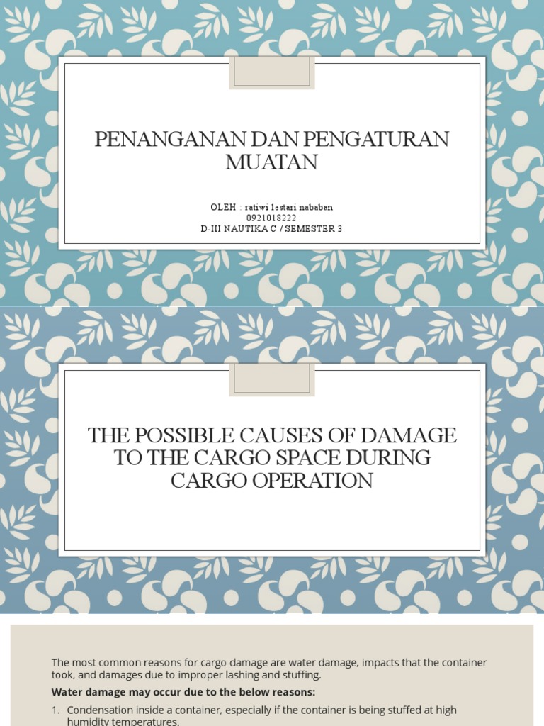 Penanganan Dan Pengaturan Muatan | PDF