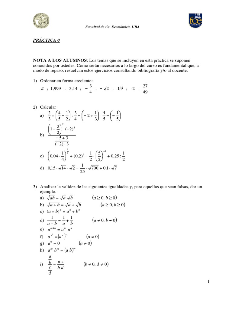 TP 0 - Repaso PDF | PDF | División (Matemáticas) | Matemáticas