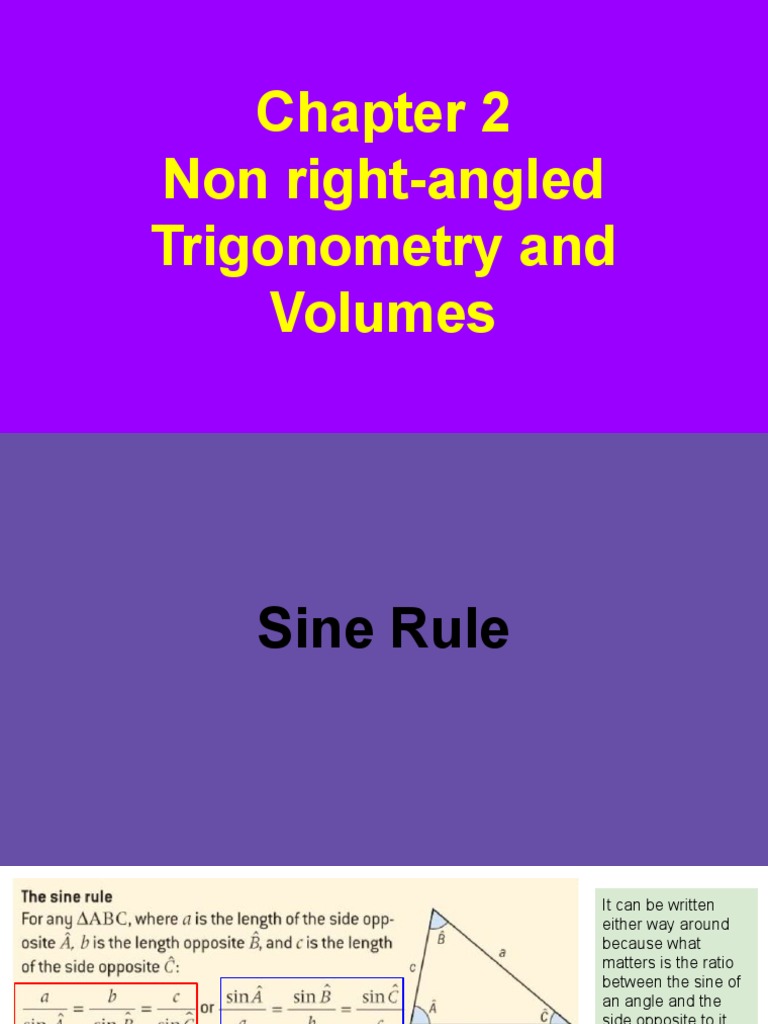 1 - Non Right-Angled Trigonometry | PDF | Trigonometric Functions ...