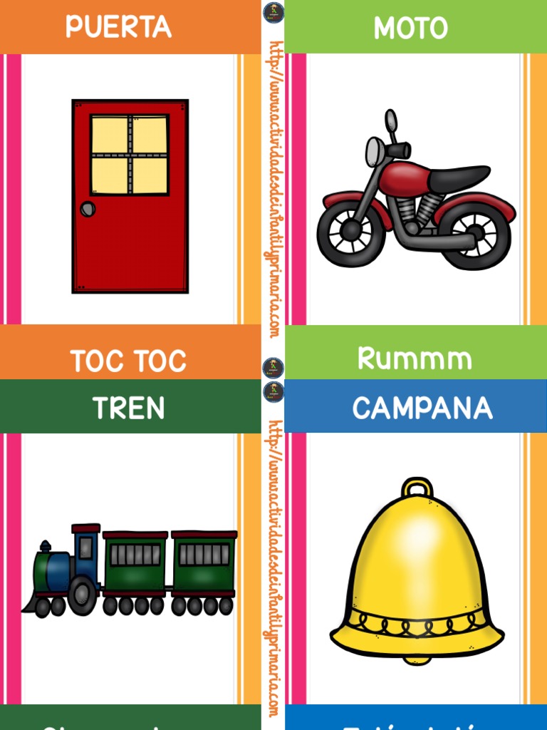 Onomatopeyas de Objetos y Transporte | PDF