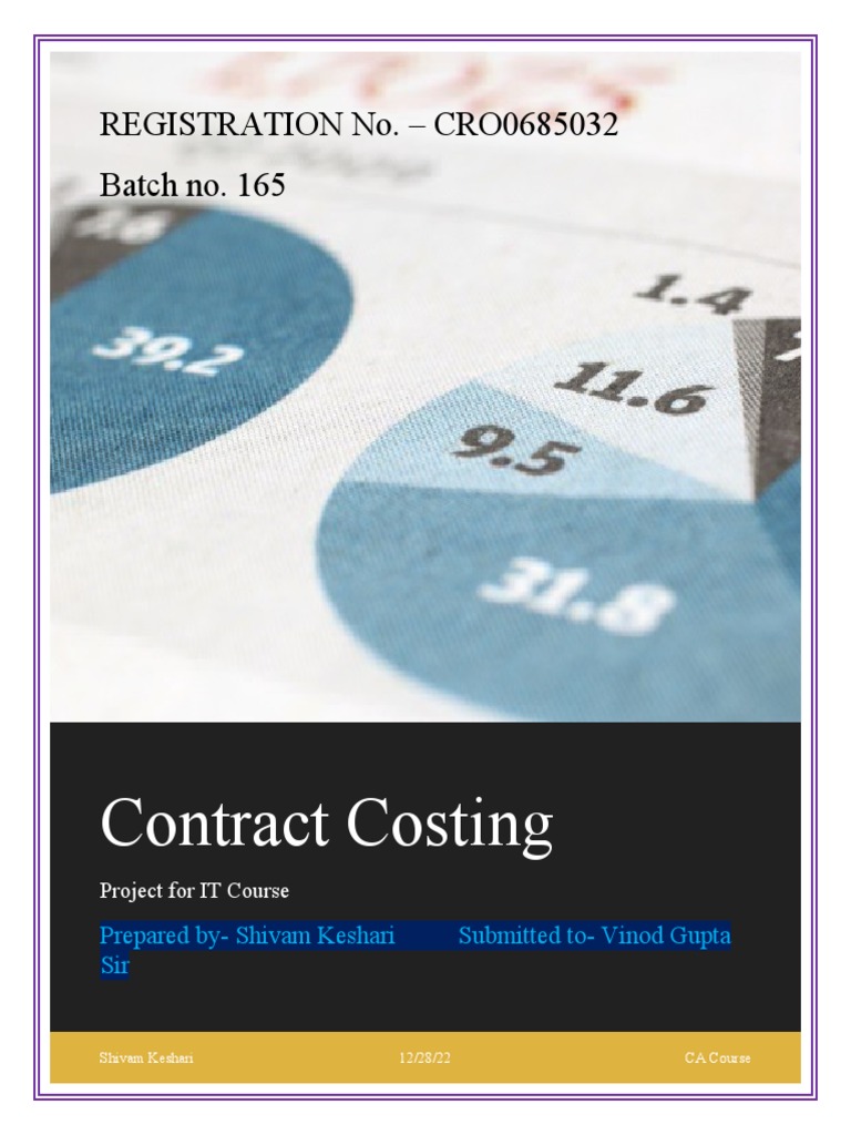 Contract Costing | PDF