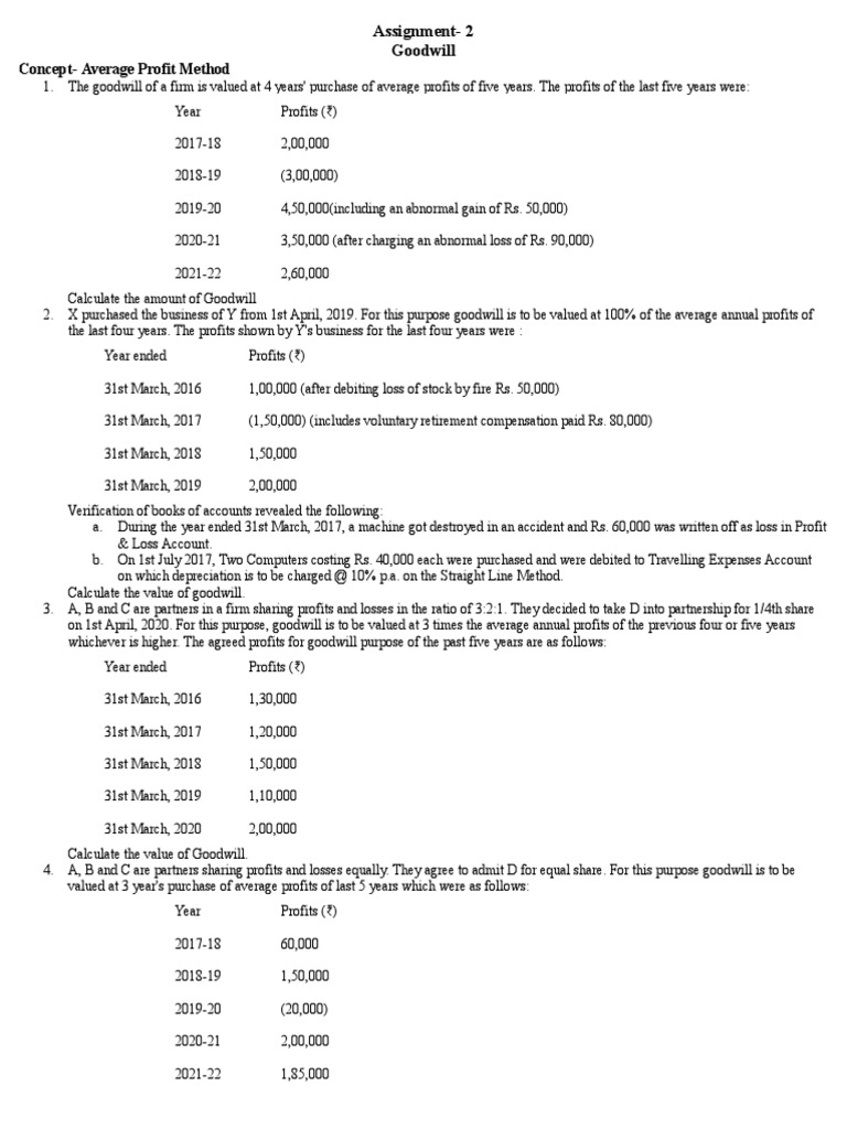 Goodwill PDF | PDF | Goodwill (Accounting) | Valuation (Finance)