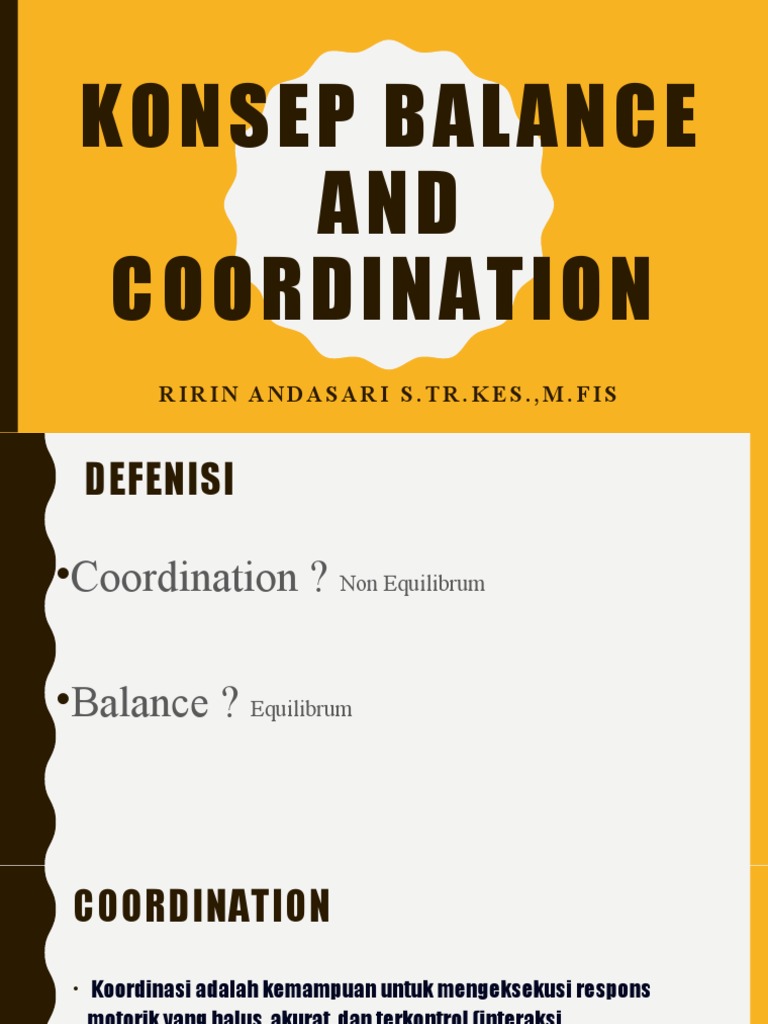 Balance and Coordination | PDF
